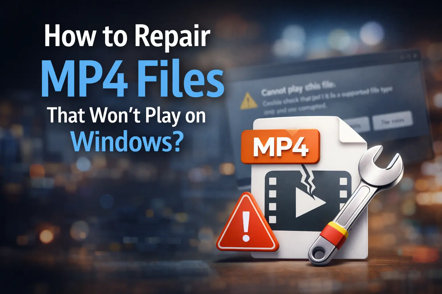 How to Repair MP4 Files That Won’t Play on Windows?